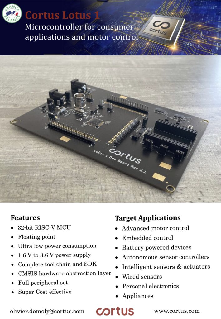 Cortus Lotus 1 development board is ready. | Cortus